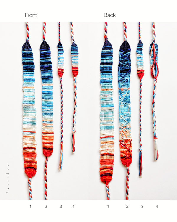 Climate stripes friendship bracelet tutorial